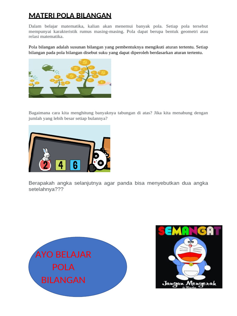 Materi Pola Bilangan | PDF