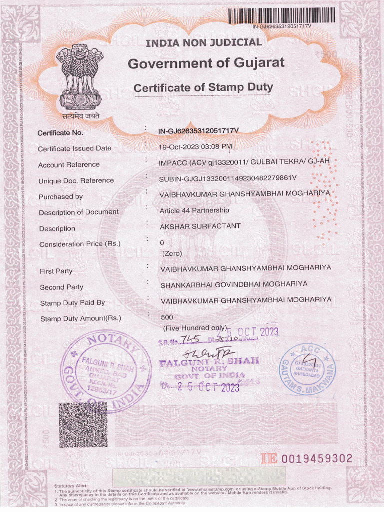 Akshar Surf. Deed | PDF