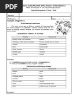 Atividade de Substantivos Simples e Compostos | PDF