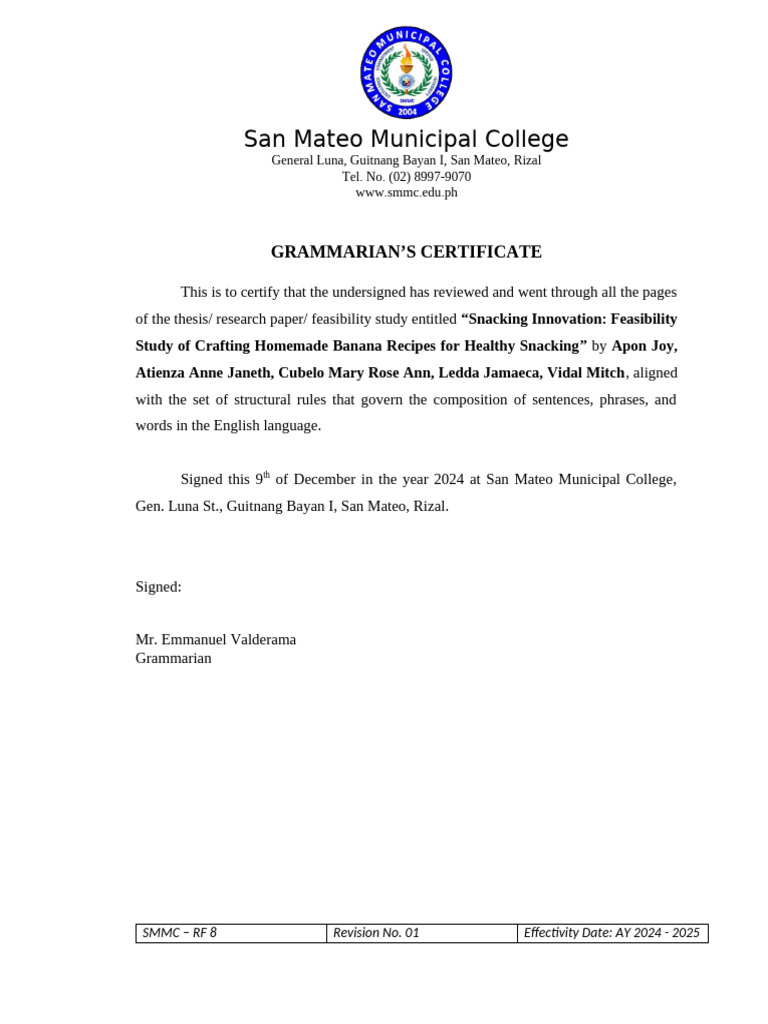 Grammarian Certification | PDF