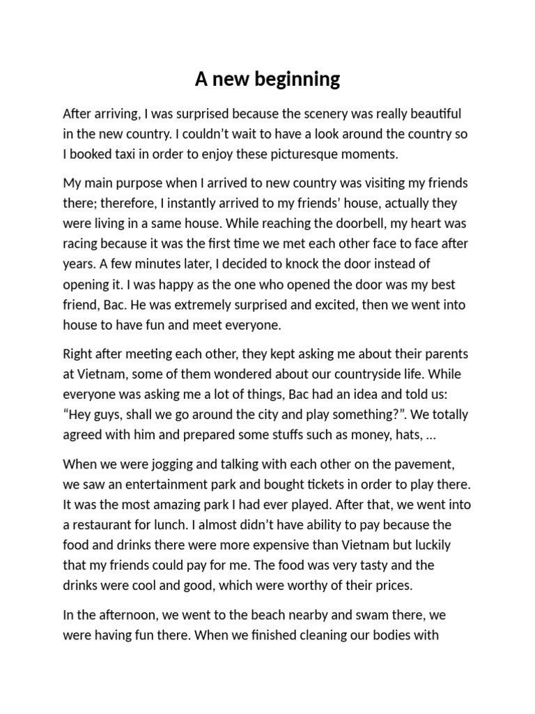 A New Beginning | PDF