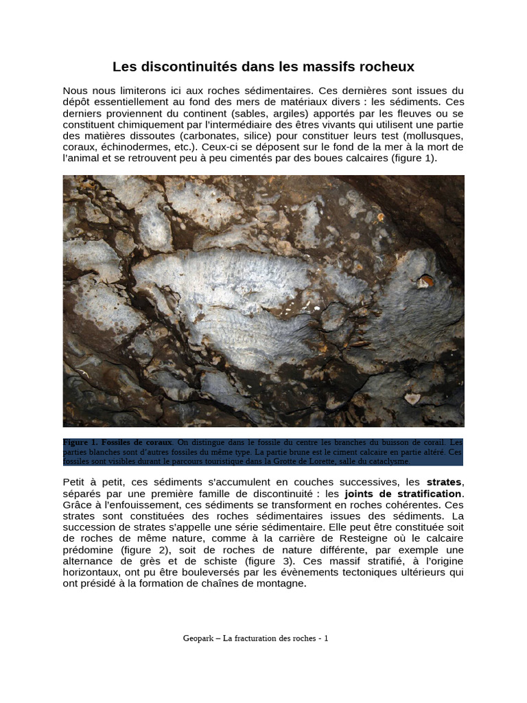 Discontinuités des roches sédimentaires | PDF | Faille (Géologie ...