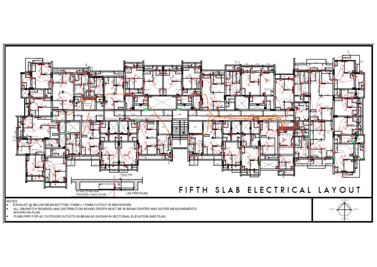 5th Slab Electrical Layout | PDF