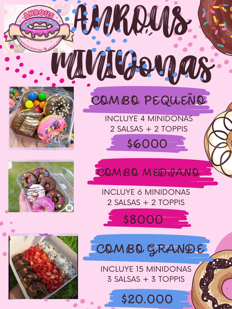 Menú Anrous Mini Donas | PDF