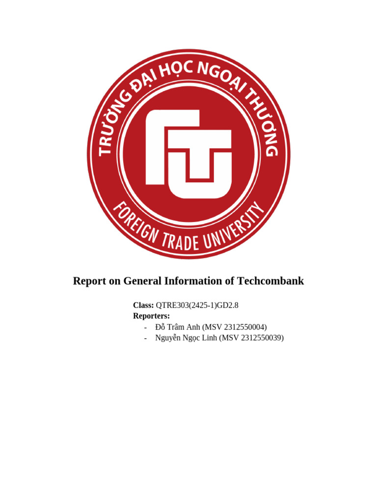General Information of Techcombank | PDF | Banks | Interest