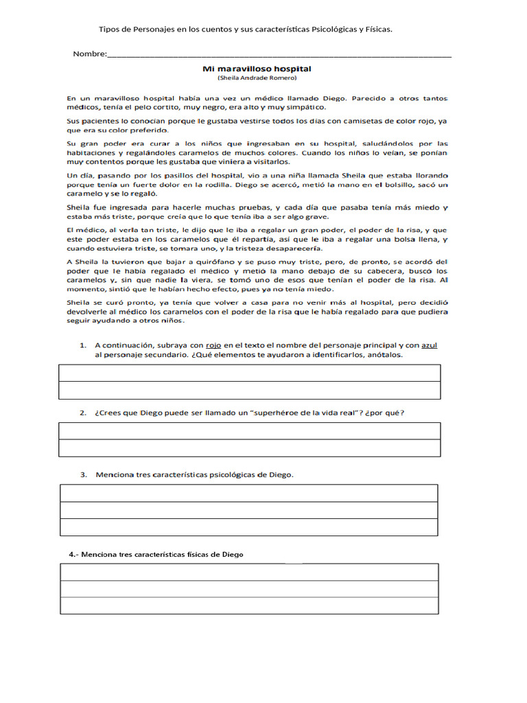 Guia Tipos de Personajes y Caracteristicas | PDF