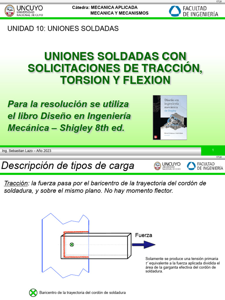 Uniones Soldadas: Tracción, Torsión y Flexión | PDF | Mecanica clasica ...