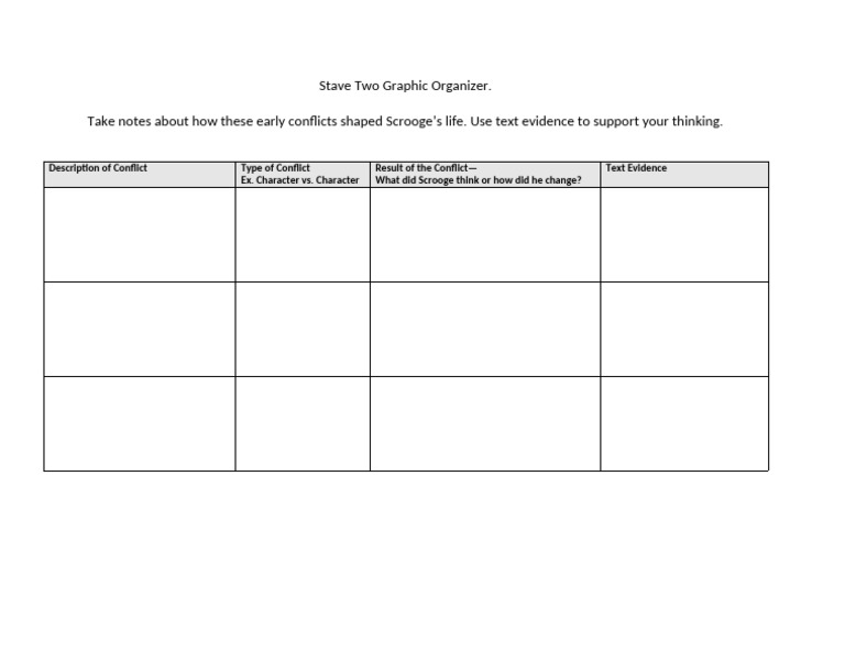 Stave Two Graphic Organizer | PDF