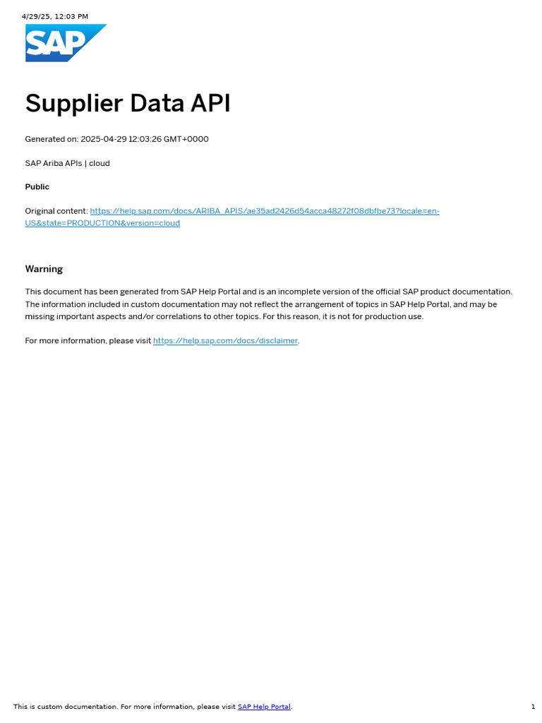 Ariba - API To Update Questionaire in SLP | PDF | Comma Separated Values | Json