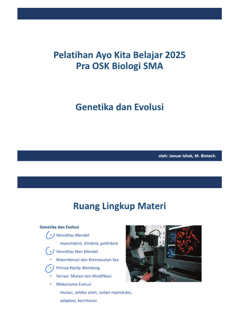 5 - Biologi - Genetika Dan Evolusi | PDF