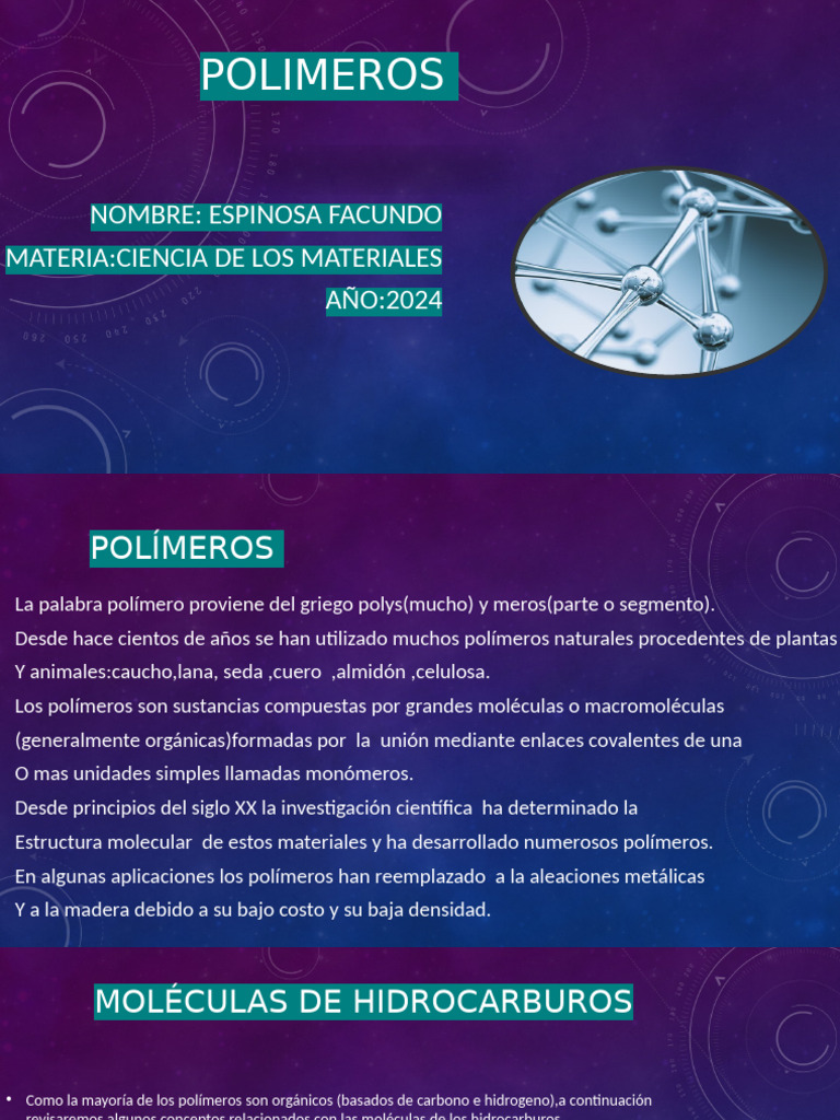 Introducción a los Polímeros y su Estructura | PDF | Polímeros ...