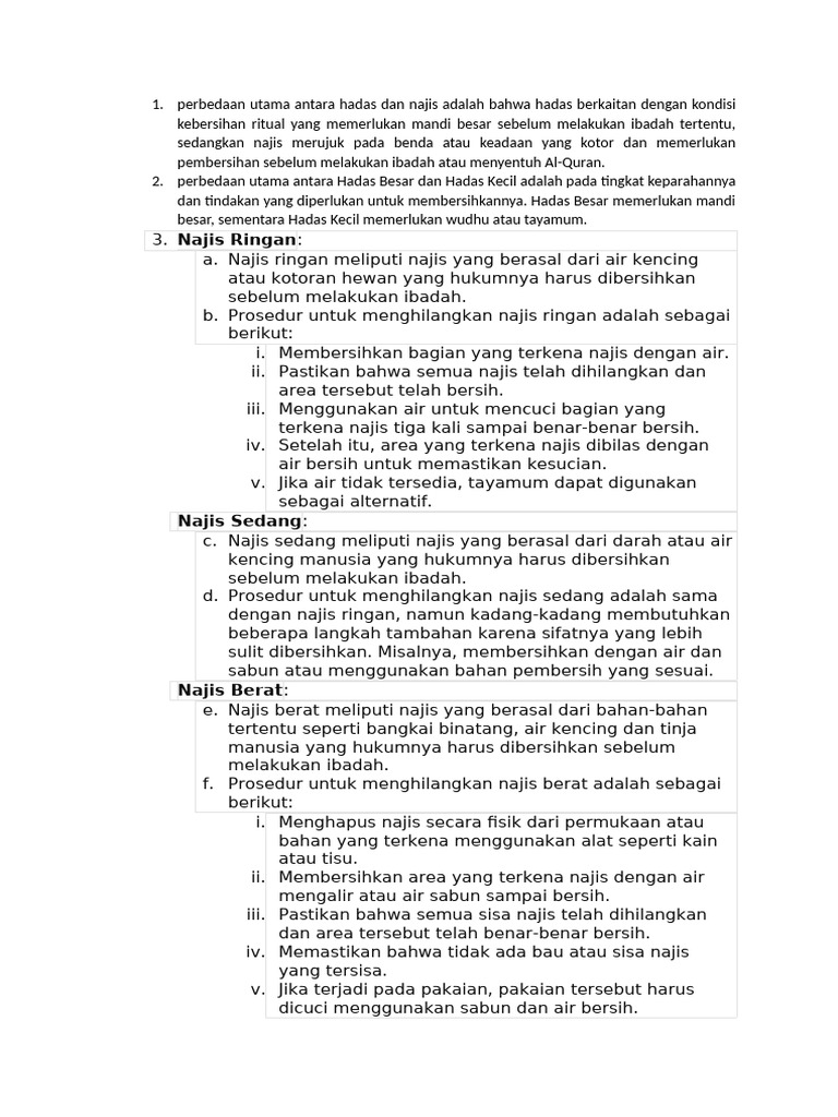 Najis Ringan | PDF