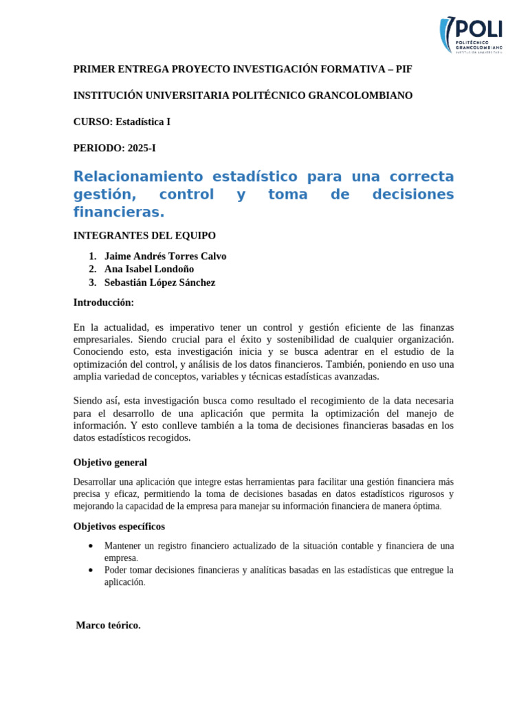 Segunda Entrega Proyecto Investigación Formativa | PDF | Estadísticas ...