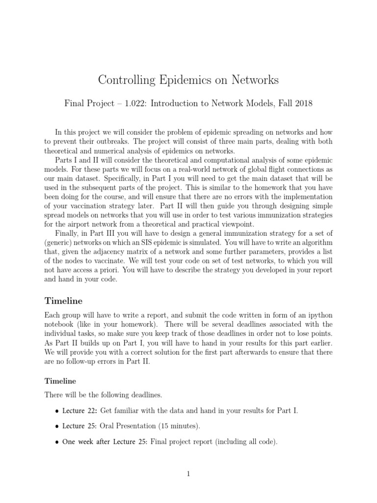 MIT1 022F18 ProjectEpidemics | PDF | Vertex (Graph Theory) | Algorithms