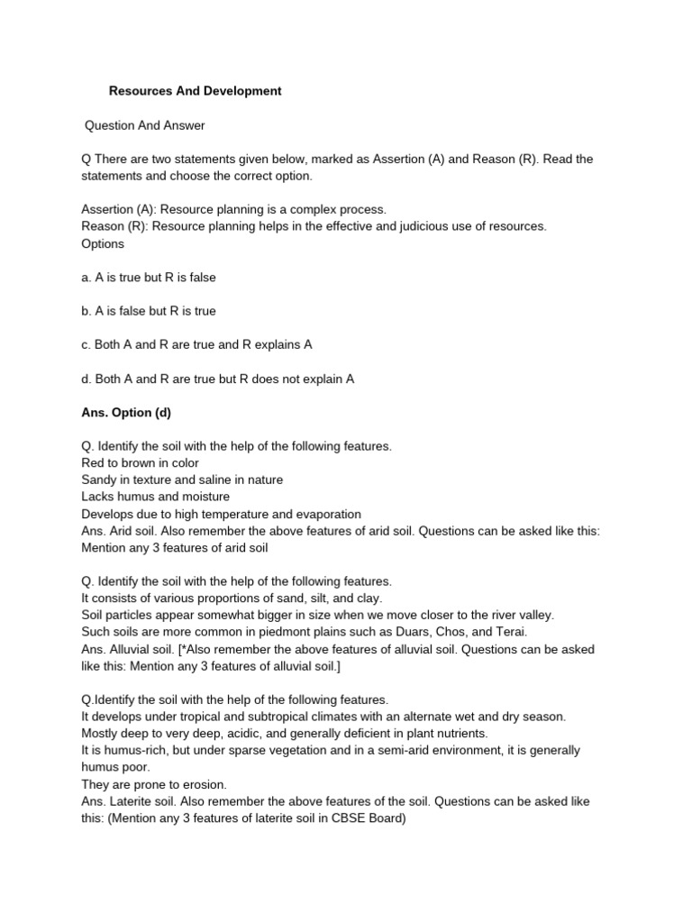 Resources and Development Notes | PDF | Soil | Erosion