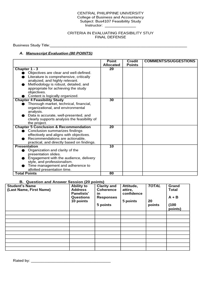 Final Defense Evaluation | PDF | Evaluation | Cognition