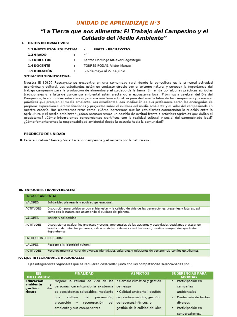 Unidad 3 DPCC | PDF | Aprendizaje | Plan de estudios