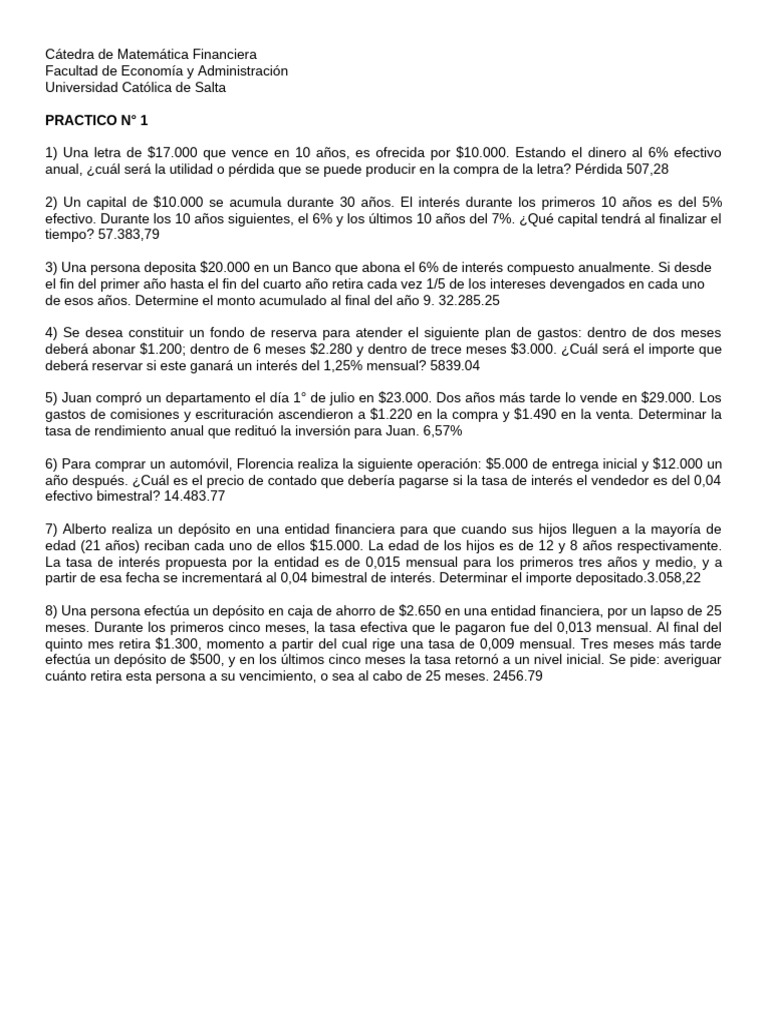 Practico Int Comp 1 | PDF | Interés | Bancario