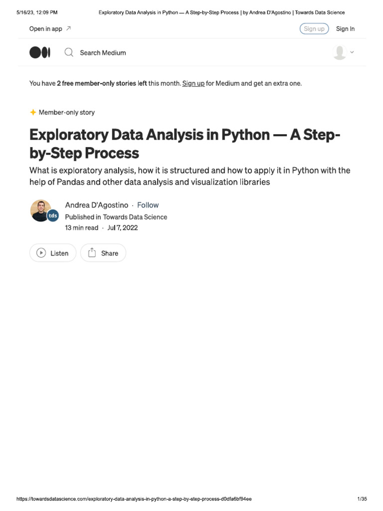 Step by Step Eda | PDF