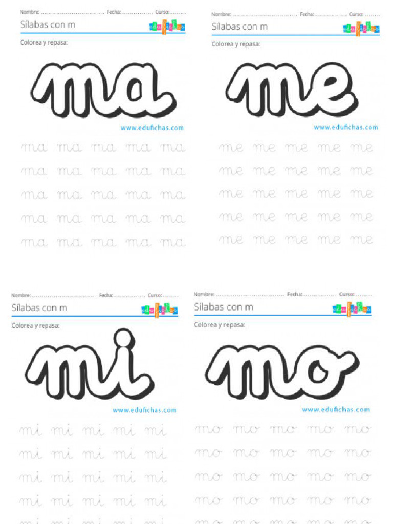 SILABAS CON LA M | PDF