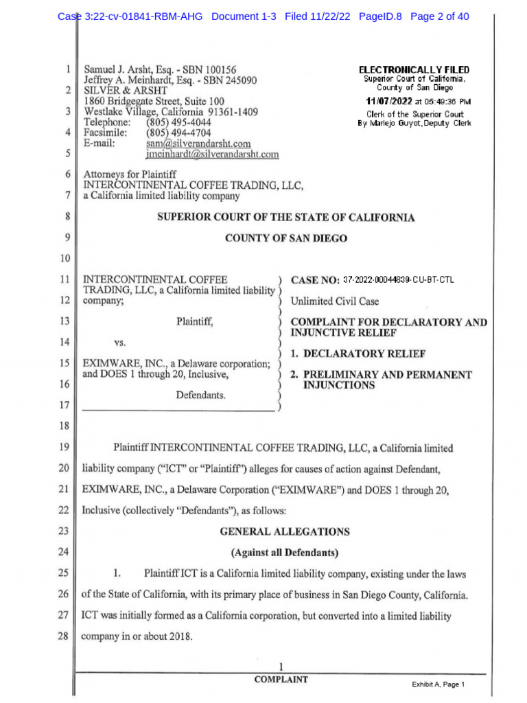 ICT vs. EXIMWARE: Declaratory Relief Case | PDF | Arbitration | Injunction