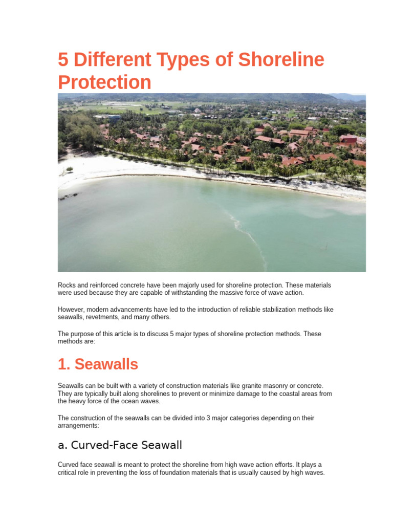 5 Different Types of Shoreline Protection | PDF | Deep Foundation ...