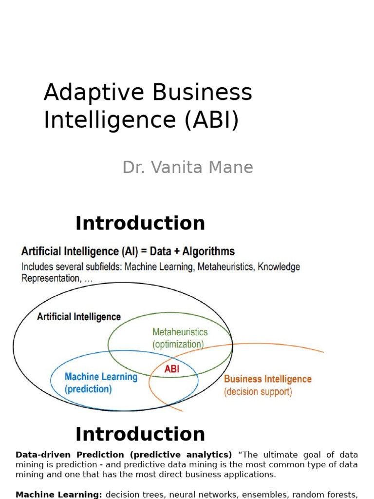 Understanding Adaptive Business Intelligence | PDF | Business ...