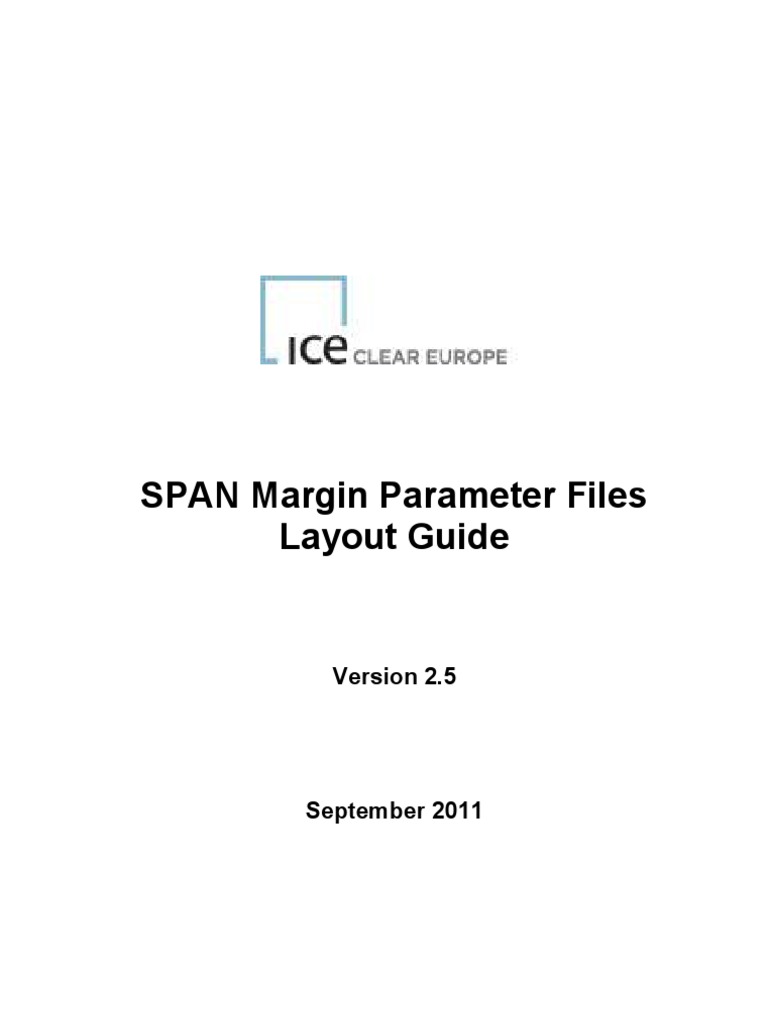 SPAN Margin Parameter Layout Guide v2.4 | PDF | Margin (Finance ...