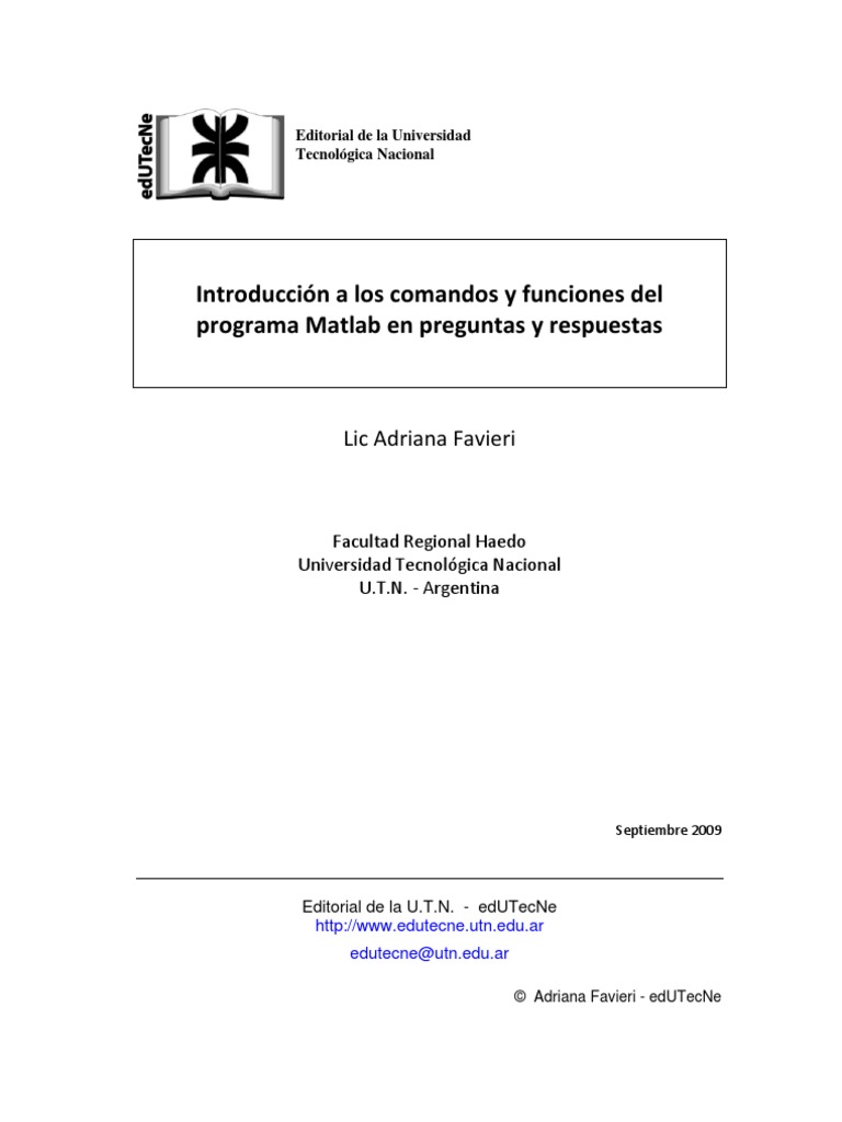Introduccion Matlab | PDF
