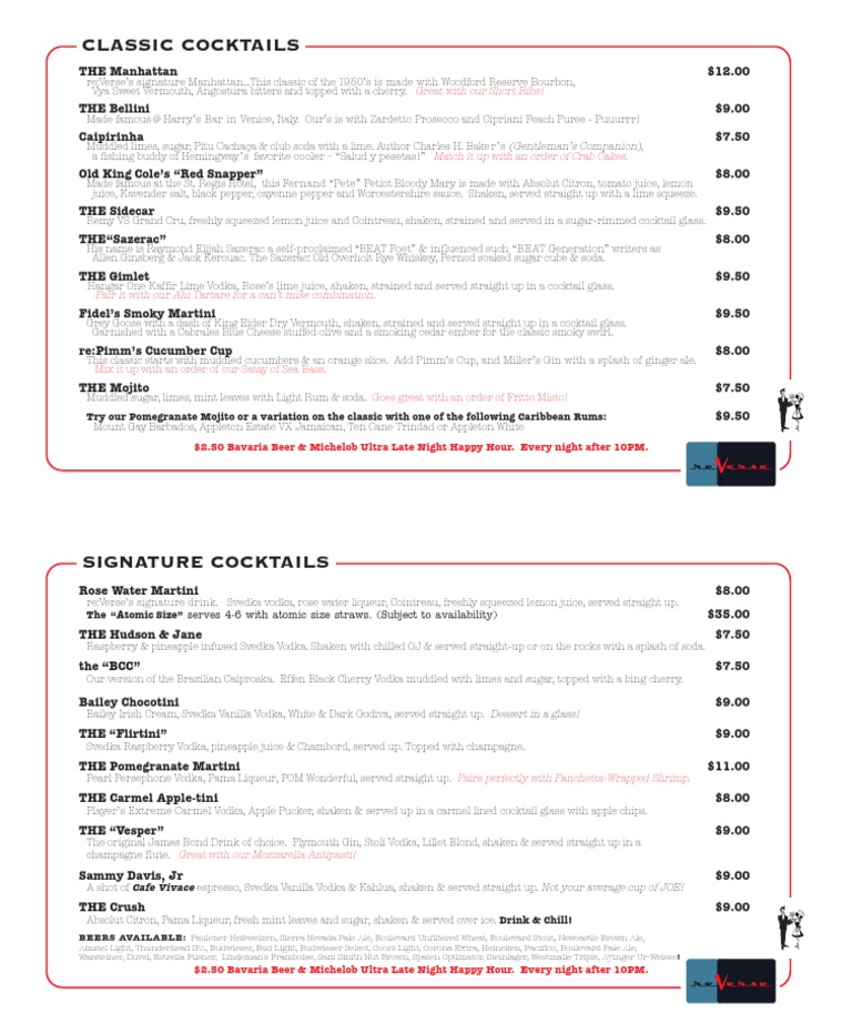 Reverse - Drinks | PDF | Alcoholic Drinks | Drink