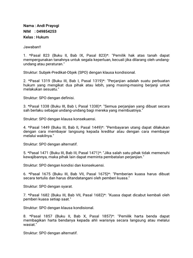 Andi Prayogi - Tugas 3 Bahasa Dan Terminologi Hukum | PDF