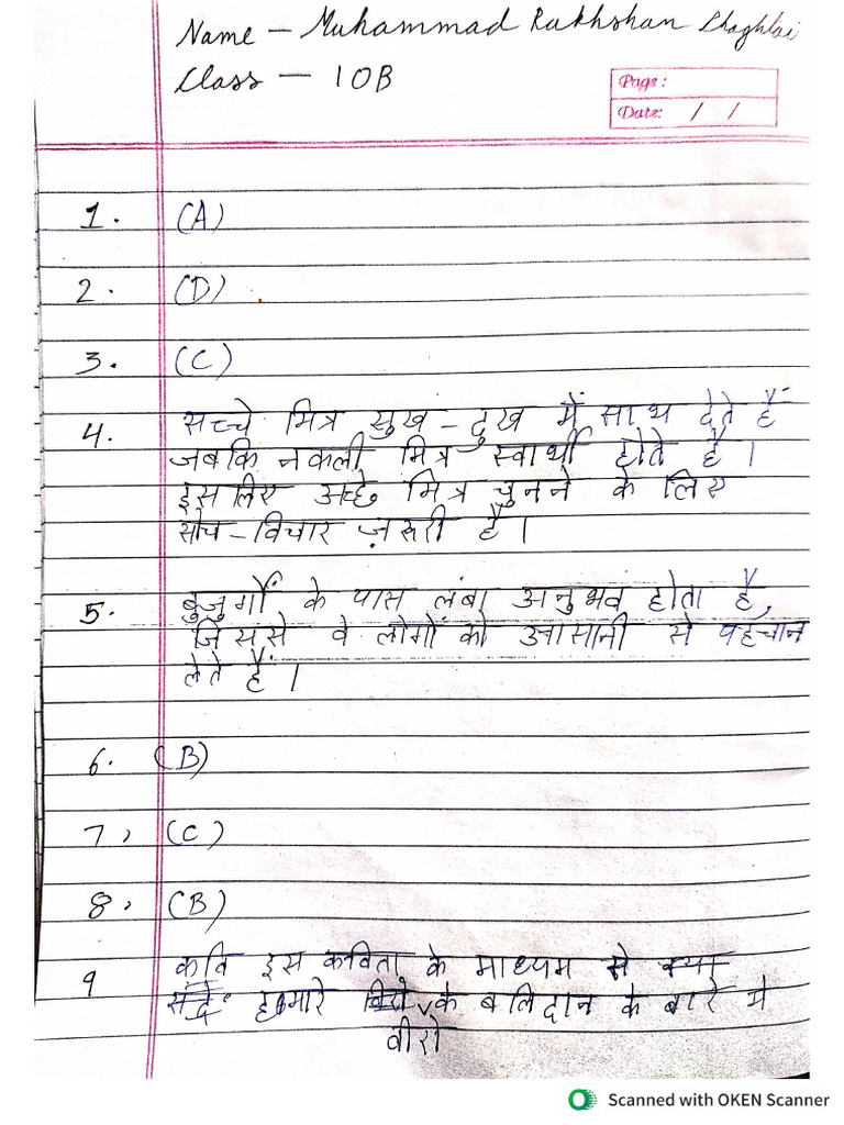 Hindi Test | PDF
