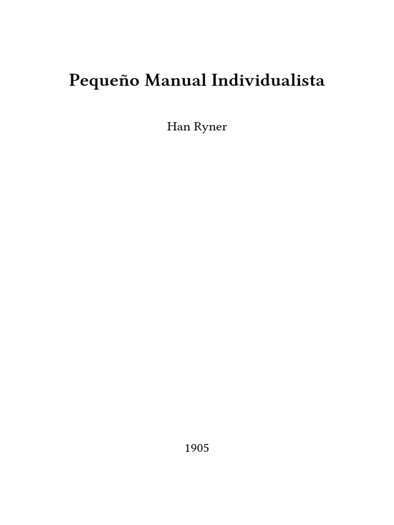 Han Ryner Peque o Manual Individualista | PDF | Estoicismo | Felicidad