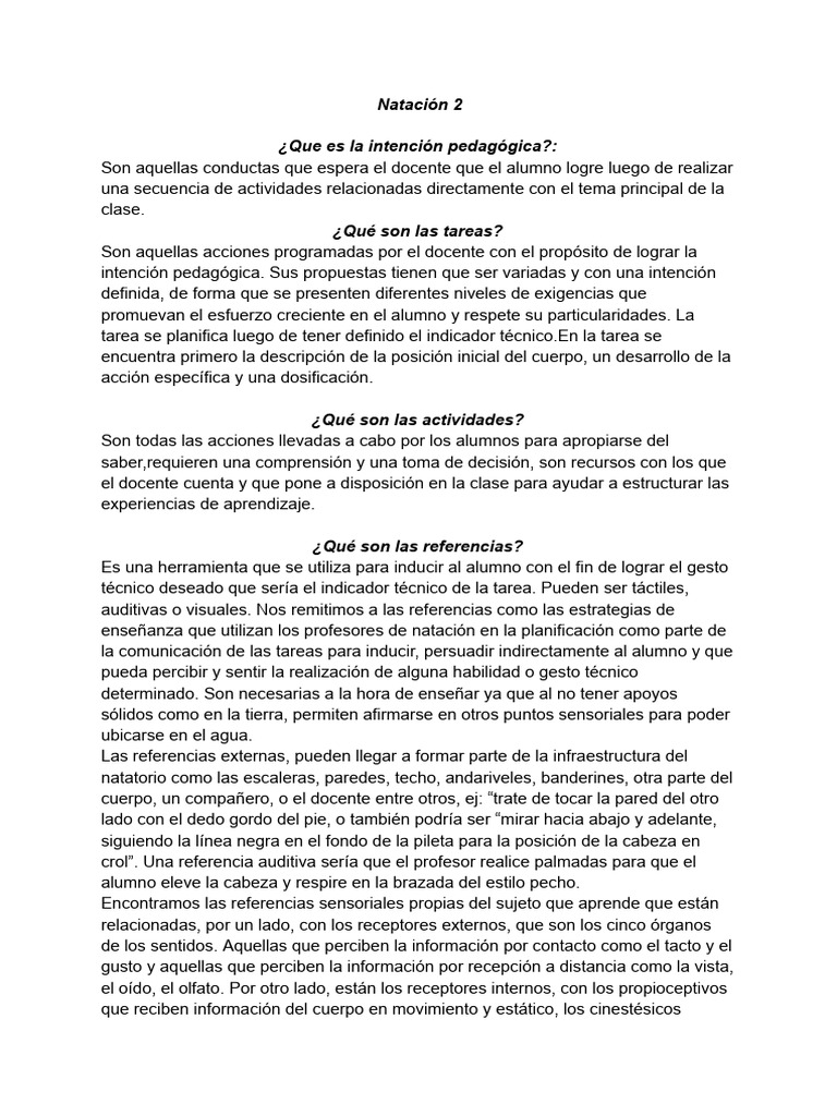 Resumen Natacion 2 | PDF | Codo | Mano