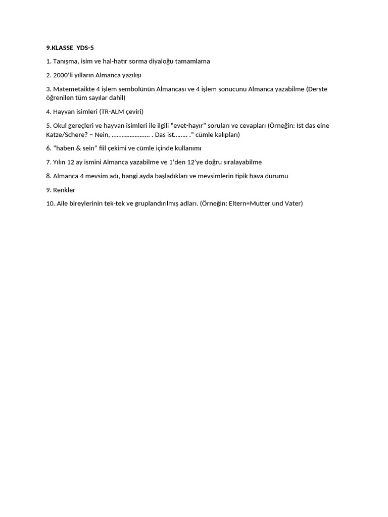 9 Yds-5 Sinav Konulari | PDF