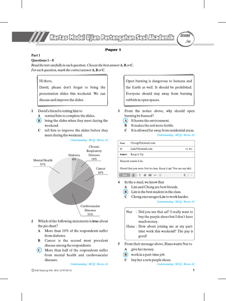 Upsa Eng f2 (Answer) | PDF