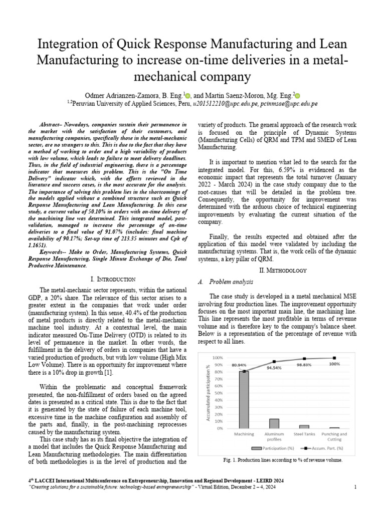 Integration of Quick Response Manufacturing | PDF | Production And ...