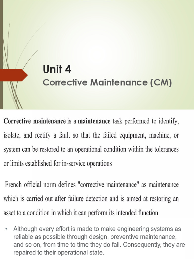 Unit 4 Maintenance Engineering | PDF