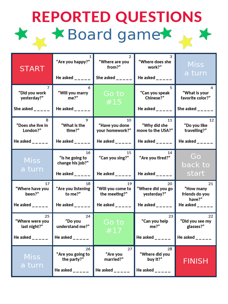 Reported Questions Board Game | PDF