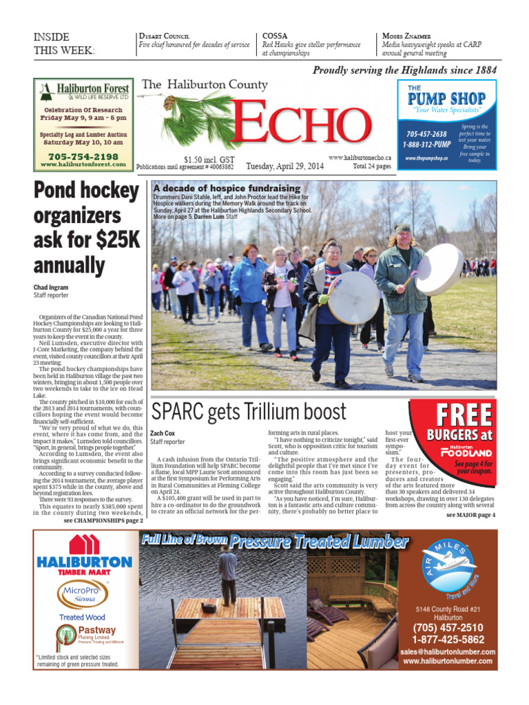 Haliburton County Newspaper - Haliburton County Echo - 2014!04!29 | PDF ...