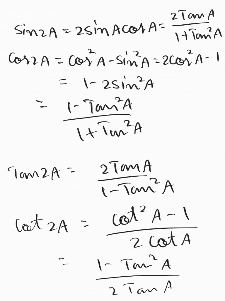 Trigo Multiple Angle Formulae | PDF