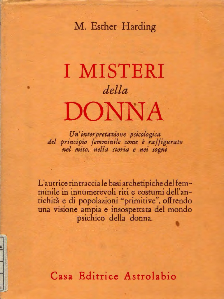 Esther Harding (Allieva Di Carl Gustav Jung) - I Misteri Della Donna ...