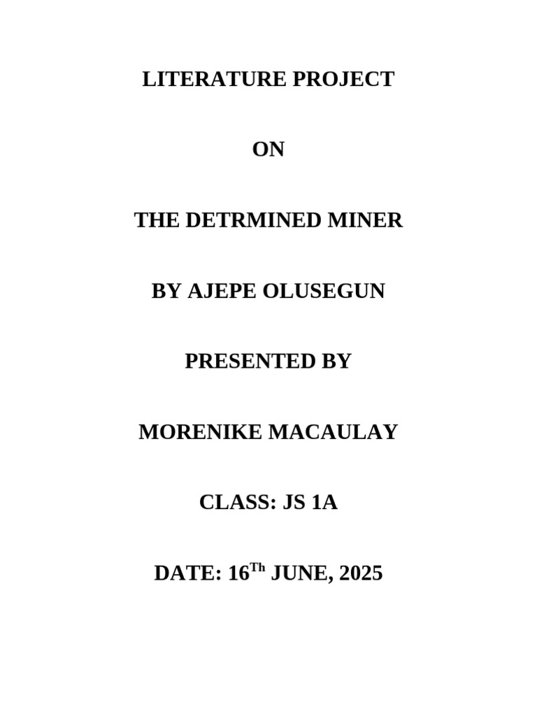 Te Determined Miner | PDF