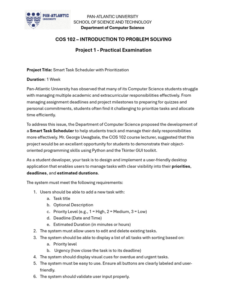 COS 102 - Project Examination | PDF | Graphical User Interfaces | Multiple Choice