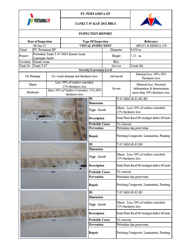 Defect Roof 07 | PDF | Corrosion | Lamination
