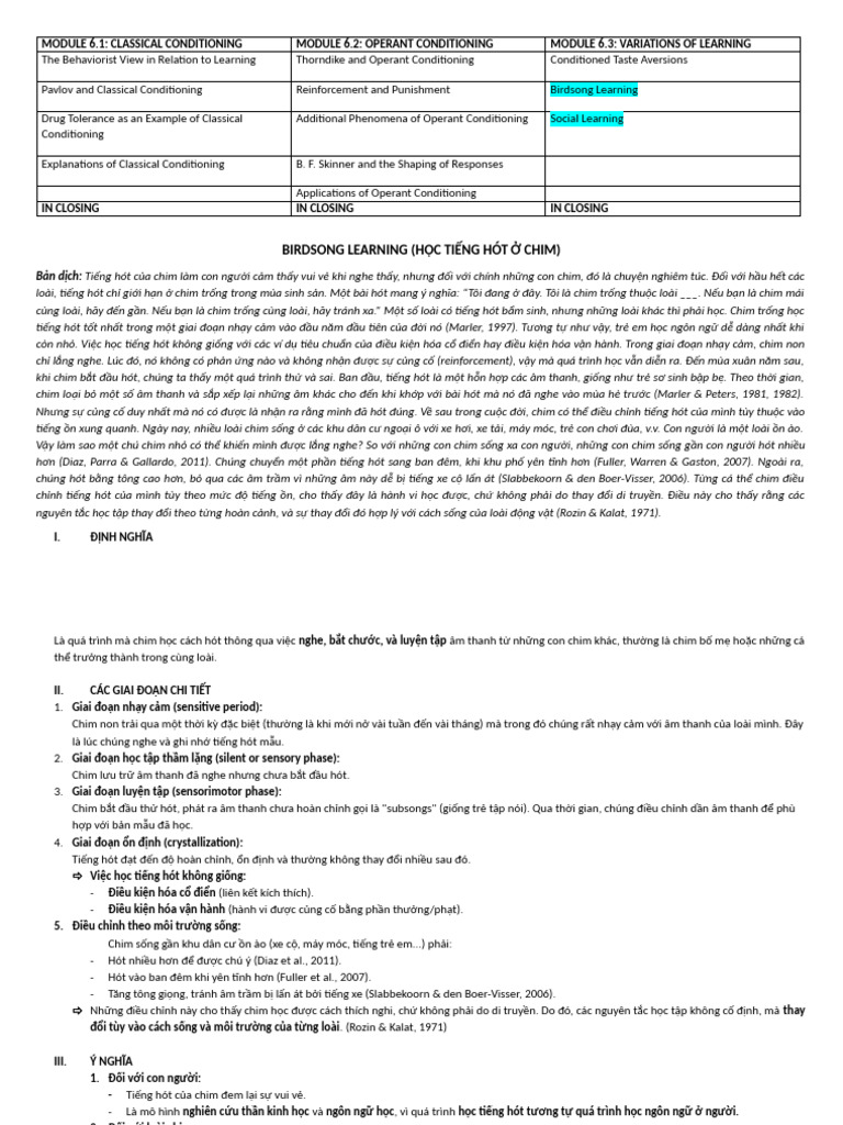 Module 6 - Learning | PDF