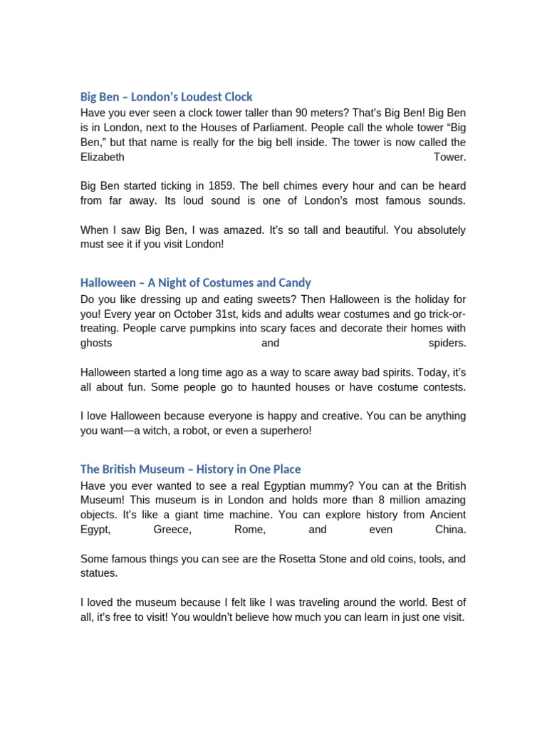 Fifth Grade Articles All 15 | PDF | Halloween