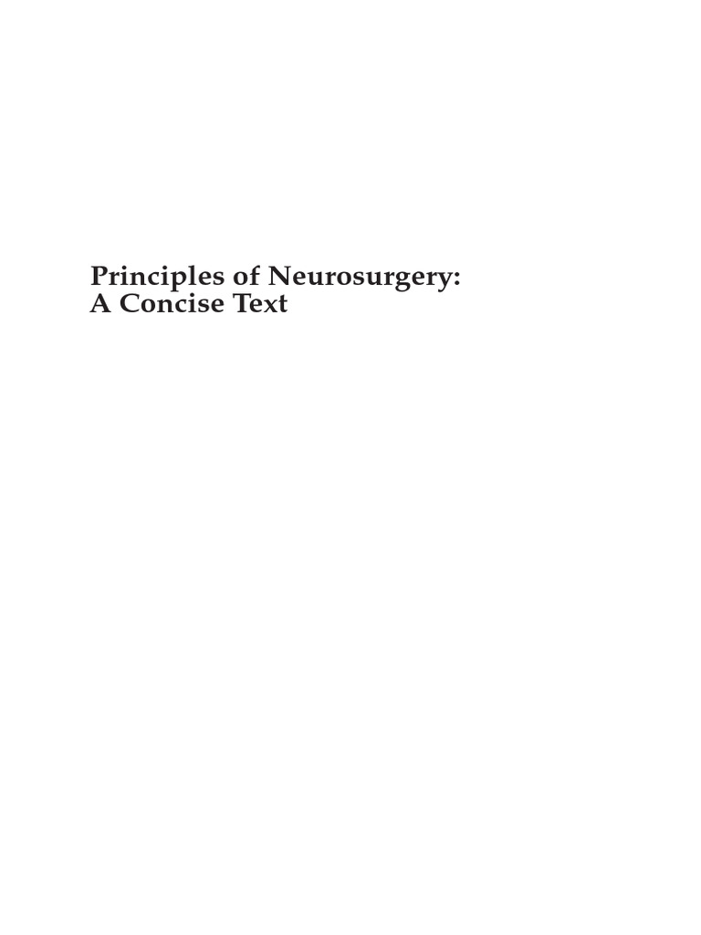 Principles of Neurosurgery | PDF | Neurosurgery | Clinical Medicine