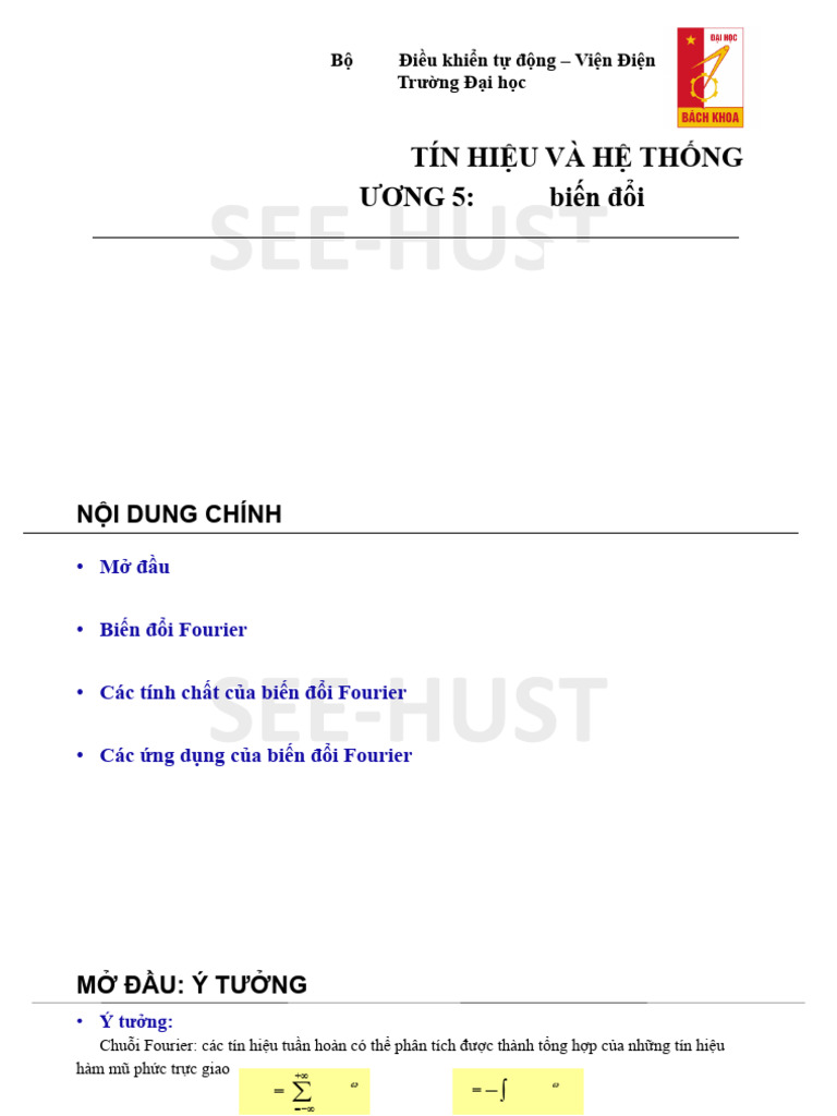 CH5 Fourier Transform Vietnamese | PDF