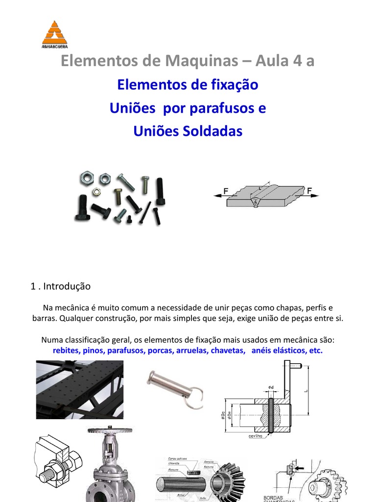 Uniões por parafusos e soldas: dimensionamento de parafusos para ...